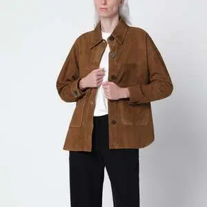 ARMA Kaylee Olive Suede Shirt Jacket - Green