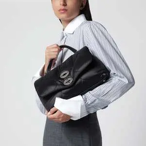 ZANELLATO Small Padded Fabric Postina Bag - Black