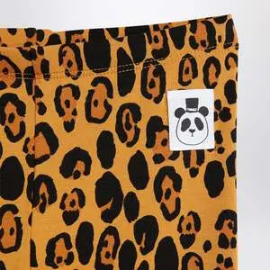 MINI RODINI Basic Leopard Print Tencel Lyocell Leggings - Beige