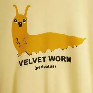 MINI RODINI Velvet Worm Organic Cotton Sweatshirt Set