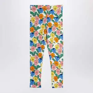 MINI RODINI Violas Purple Organic Cotton Leggings - Multicolor