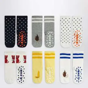 MINI RODINI Non-slip Cat Socks In Organic Cotton