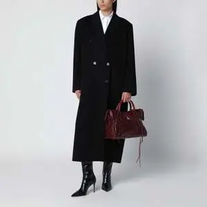 Balenciaga Medium Le City Handbag In Merlot Leather