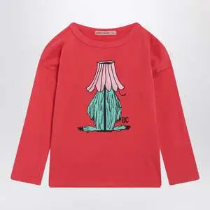 BOBO CHOSES Hidden Monster T-shirt In Organic Cotton - Red