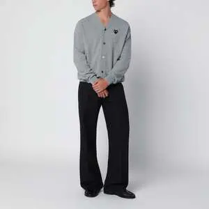 Play Comme Des Garcon Light Wool Cardigan With Heart Patch