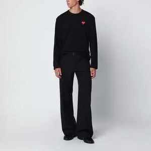 Play Comme Des Garcon Cotton Long-sleeve Top - Black