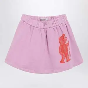 BOBO CHOSES Softpaw Monster Cotton Fleece Skirt - Pink