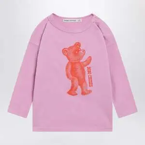 BOBO CHOSES Softpaw Monster Long-sleeved T-shirt In Cotton - Pink