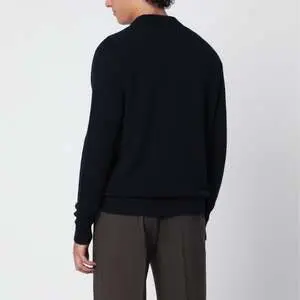 DRUMOHR Navy Wool Polo Shirt