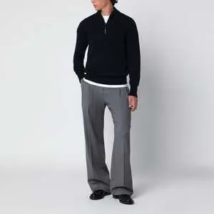 DRUMOHR Navy Wool Half-zip Jumper