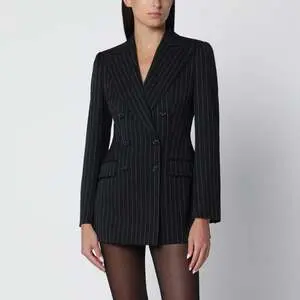 Dolce & Gabbana Double-breasted Pinstripe Blazer In Virgin Wool