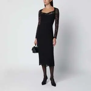 Dolce & Gabbana Floral Lace Midi Dress