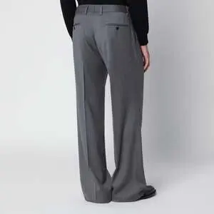 Dolce & Gabbana Melange Flannel Pleated Trousers