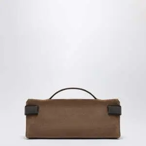 Brunello Cucinelli Essence Caramel Suede Clutch Bag