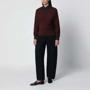 LEMAIRE Twisted Mahogany Merino Wool Cardigan