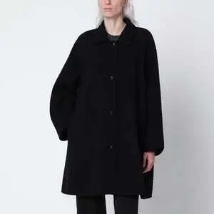THE ROW Ina Virgin Wool Blend Coat - Black