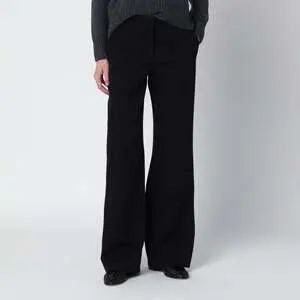 THE ROW Coleman Wool Gabardine Trousers - Black