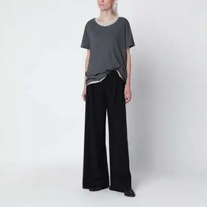THE ROW Dera Charcoal Melange Cotton Jersey T-shirt