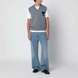 AMI Paris De Coeur Vest In Wool