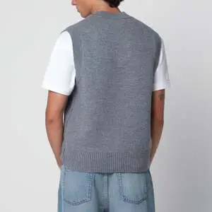 AMI Paris De Coeur Vest In Wool