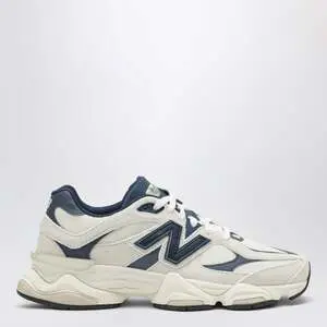 NEW BALANCE 9060 Navy And Linen Mesh And Suede Sneakers - Beige