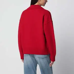 AMI Paris De Coeur Polo Jumper In Wool