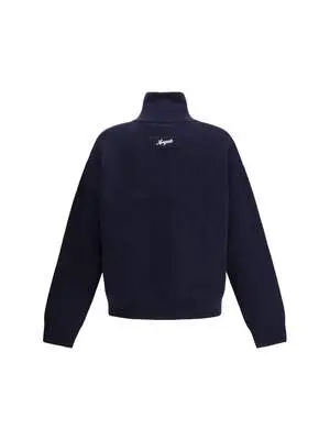 Axel Arigato Zip-up High Neck Sweater - Blue