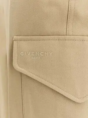 Givenchy Cotton And Wool Cargo Trousers - Cream