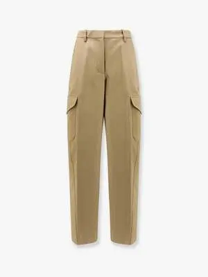 Givenchy Cotton And Wool Cargo Trousers - Cream