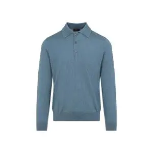 Brioni Long Sleeves Polo - Blue