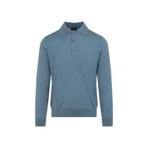 Brioni Long Sleeves Polo - Blue