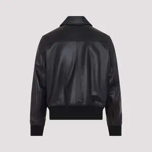 AMI Paris Zipped Leather Jacket