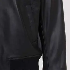 AMI Paris Zipped Leather Jacket
