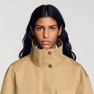 Sandro Jacket With Adjustable Waist