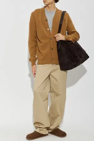 Play Comme Des Garcon Wool Cardigan With Logo Patch