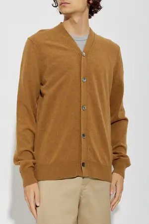 Play Comme Des Garcon Wool Cardigan With Logo Patch