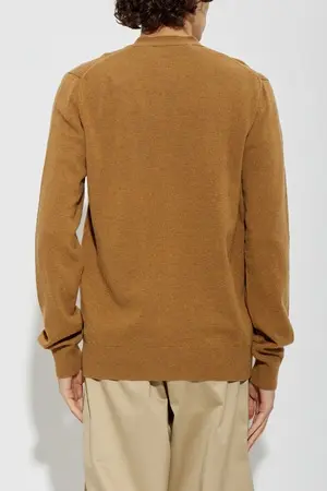Play Comme Des Garcon Wool Cardigan With Logo Patch