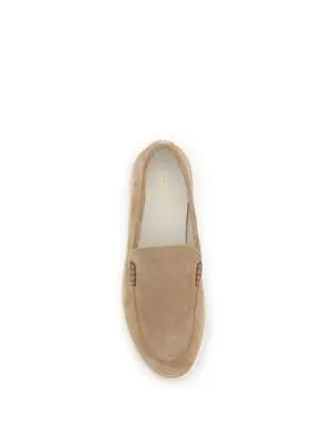 Brunello Cucinelli Suede Loafers - Cream