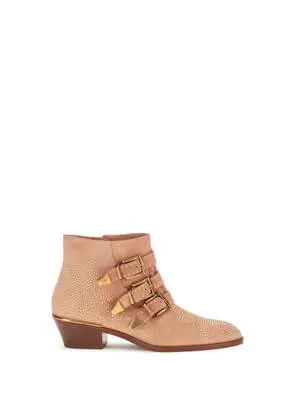 Chloé Suede Susan Boots - Pink