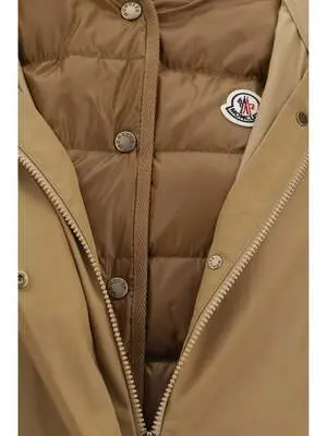 Moncler Hooded Jacket With Logo Patch