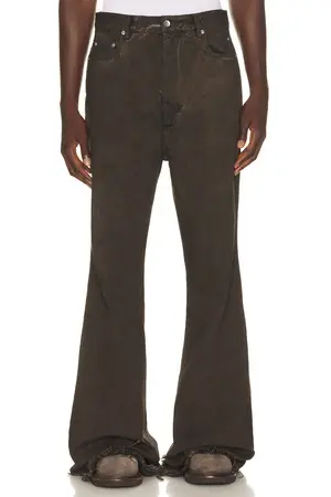 Rick Owens Bolan Bootcut In Brown - Dust