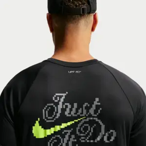 Nike Dri-fit Uv Short Sleeve Top - Black