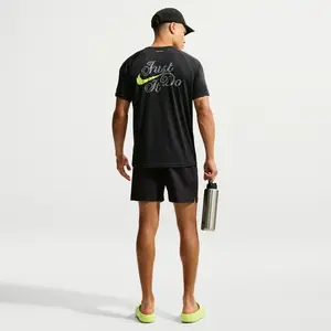Nike Dri-fit Uv Short Sleeve Top - Black