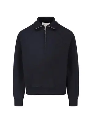 AMI Paris Cotton Zip Hoodie - Black