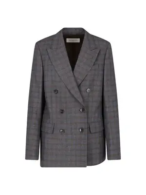 Dries Van Noten Double-breasted Checkered Blazer