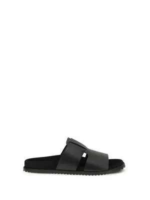Dolce & Gabbana Leather Sandals - Black