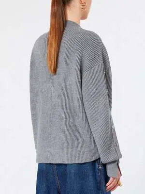 Sportmax Wool Ribbed V-neck Top - Multicolor