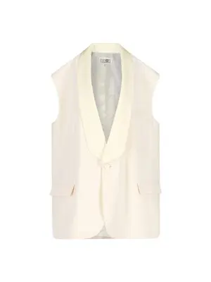 MAISON MARGIELA Virgin Wool Blend Vest Jacket