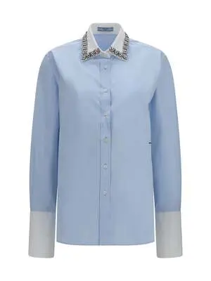Prada Jewel-embellished Collar Shirt