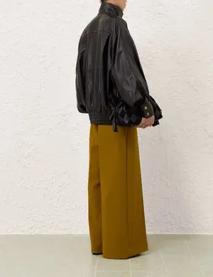 Zimmermann Valiant Leather Bomber Jacket